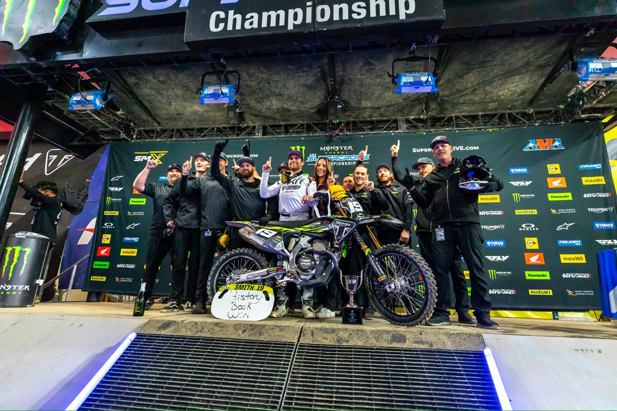 Jordan Smith Gives Triumph Racing Their First SX Win | Dirt Action