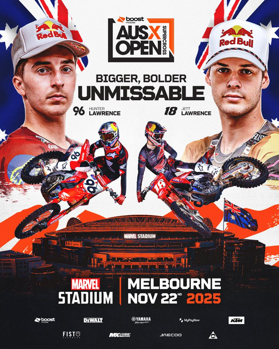 JETT LAWRENCE RETURNS WITH A MISSION AT 2025 AUSX OPEN SUPERCROSS ...
